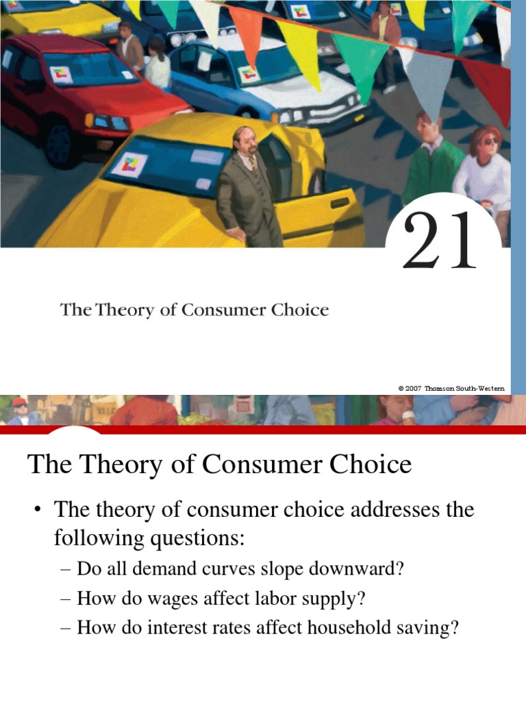 09. The Theory of Consumer Choice.ppt | Labour Economics | Economic ...