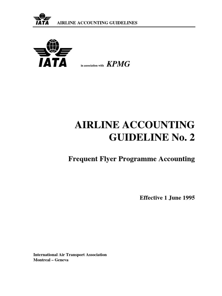 Airline Accounting Guildelines | PDF | Frequent Flyer Program | Airlines