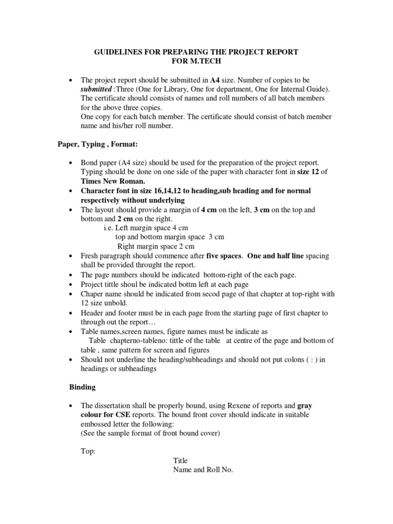 6397guidelines For Preparing The Project Report | PDF | Databases ...