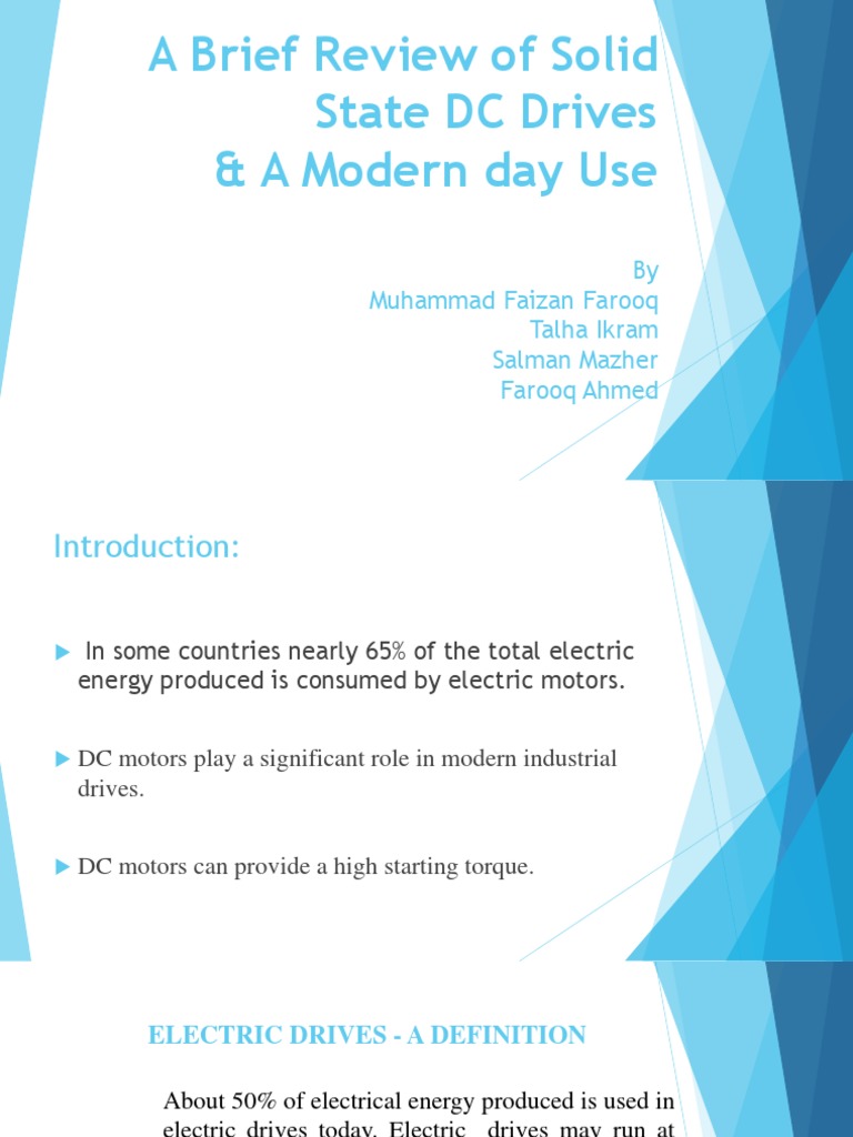 Overview of DC Motor Drive Types | PDF | Electric Motor | Brake