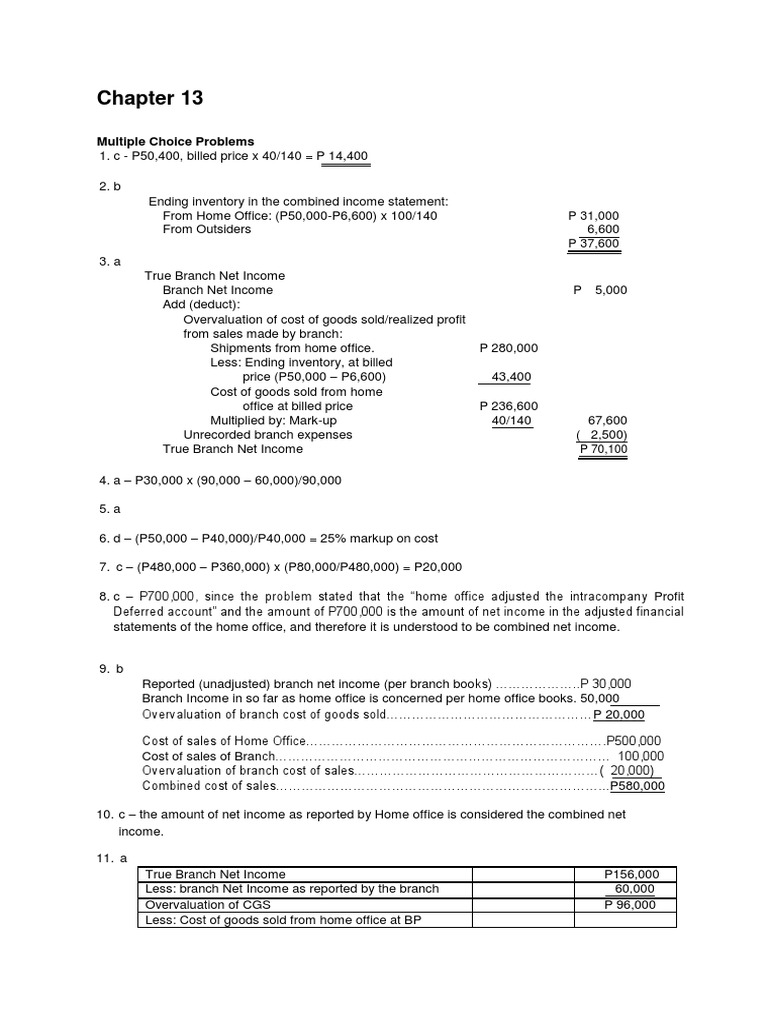 Chapter 13-Dayag-Solman | PDF | Cost Of Goods Sold | Sales (Accounting)