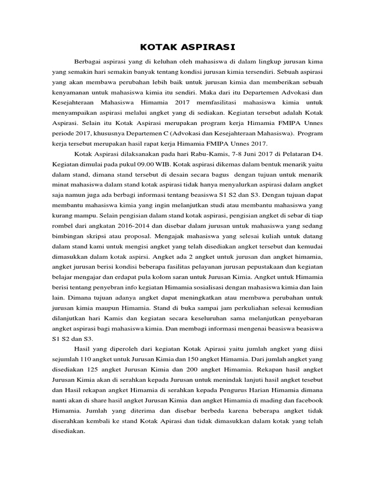 Kotak Aspirasi | PDF