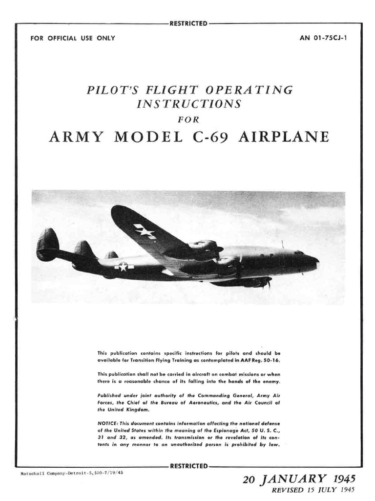 Lockheed C-69 Constellation | PDF