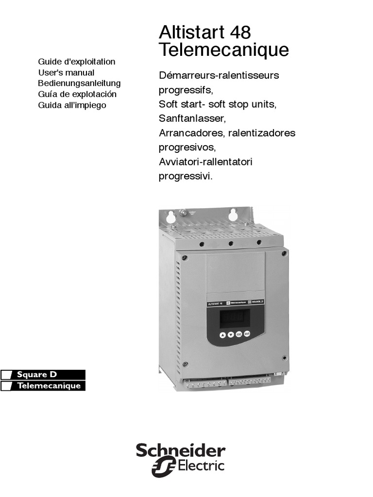 ATS48 Manual PDF | PDF | Esfuerzo de torsión | Corriente eléctrica