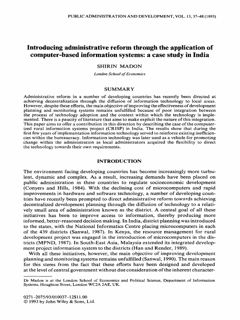 Article - Introducing Administrative Reform | PDF | Decentralization ...