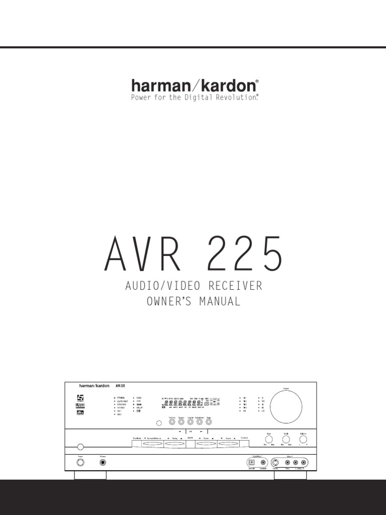 Manual KVR 225 | PDF | Digital Television | Loudspeaker