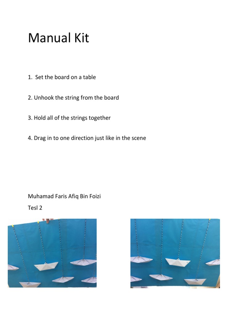 Manual Kit: 1. Set The Board On A Table | PDF