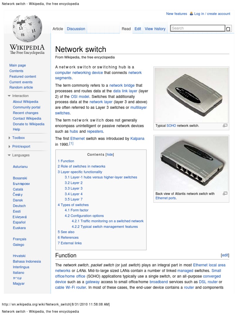 Switch | PDF | Network Switch | Ethernet