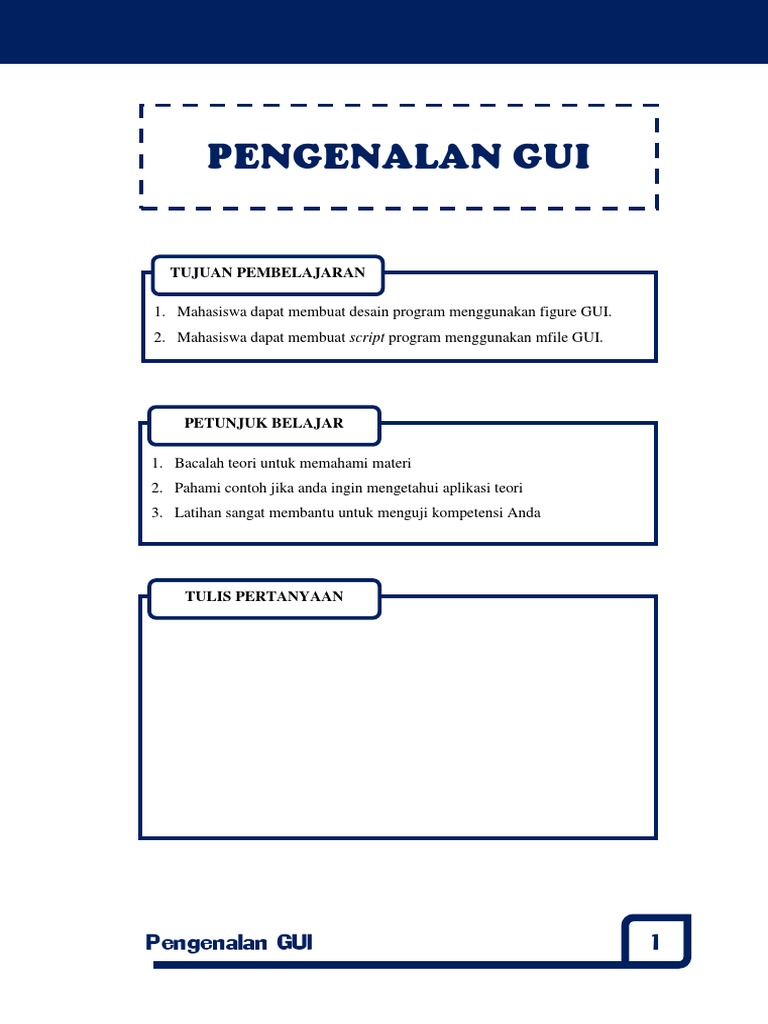 Pengenalan GUI | PDF