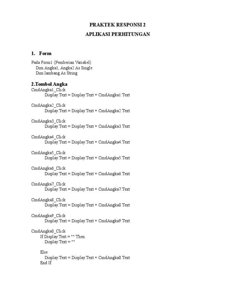 Praktek Responsi 2 (Coding) | PDF