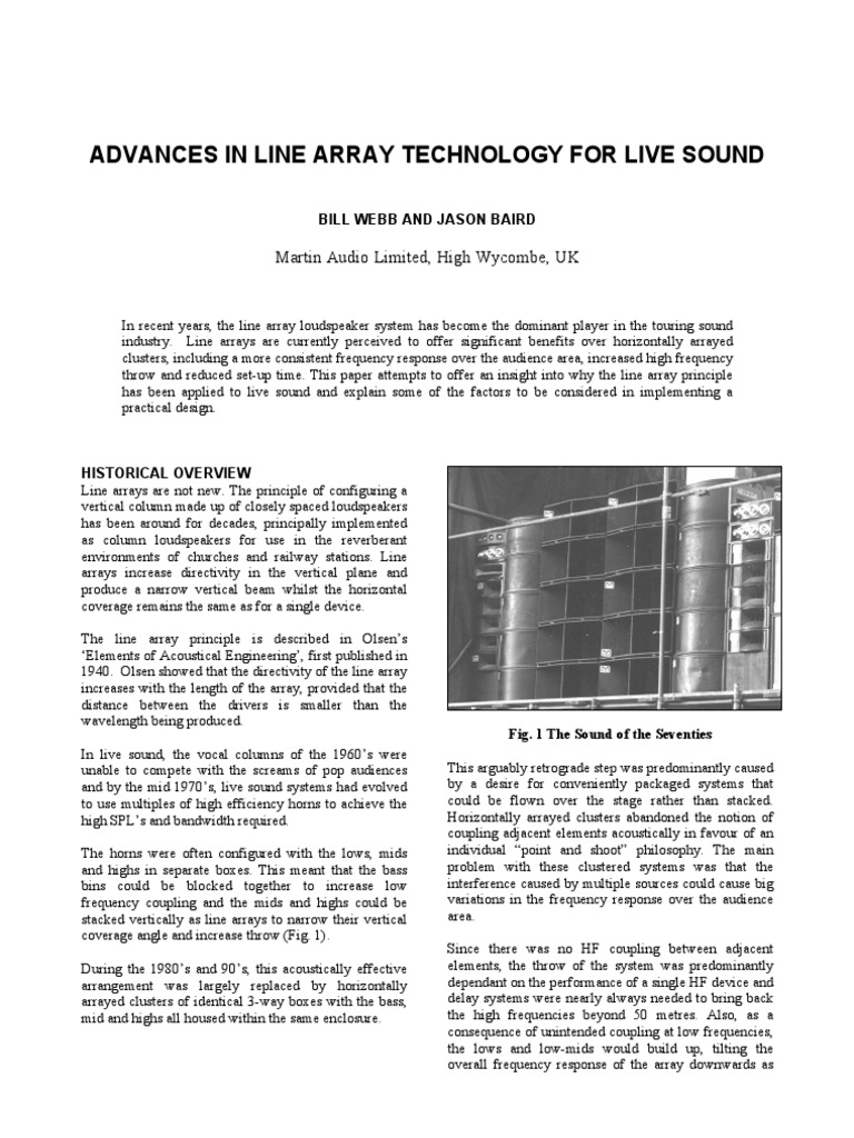 Advances in Line Array | PDF | Loudspeaker | Waves