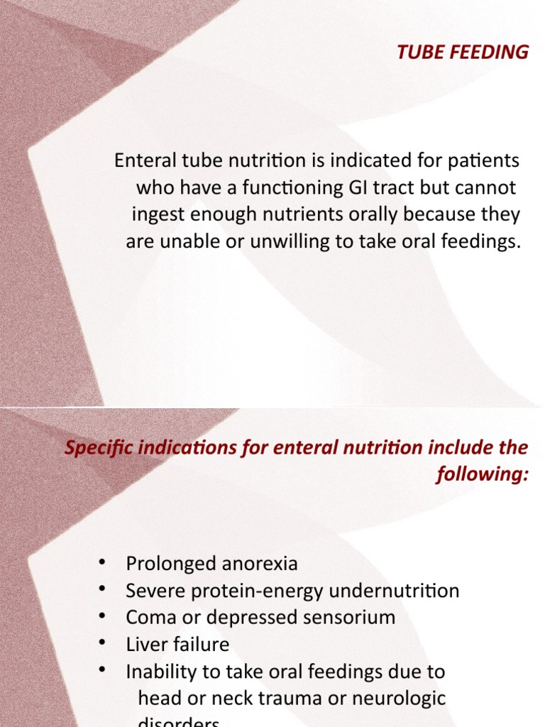 Tube Feeding | PDF | Intravenous Therapy | Clinical Medicine