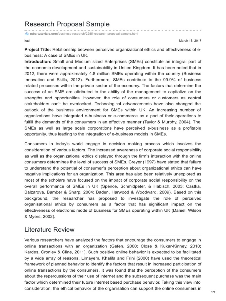 Ethics and E-Business in UK SMEs | PDF | Focus Group | Trust (Emotion)
