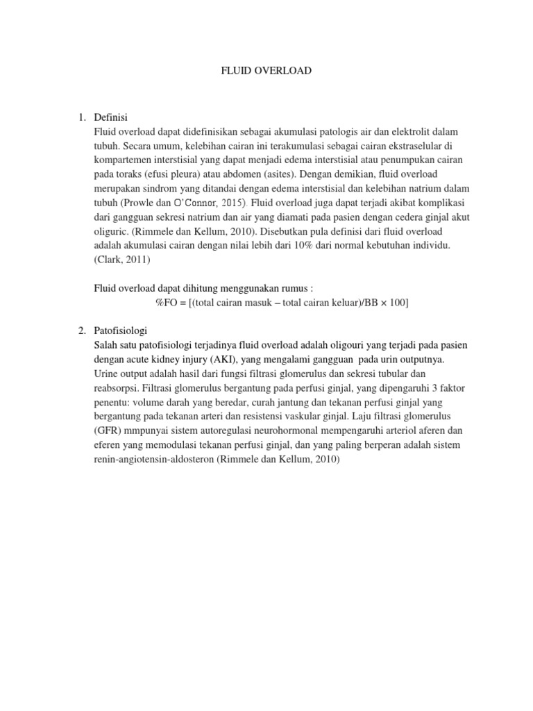 Fluid Overload | PDF