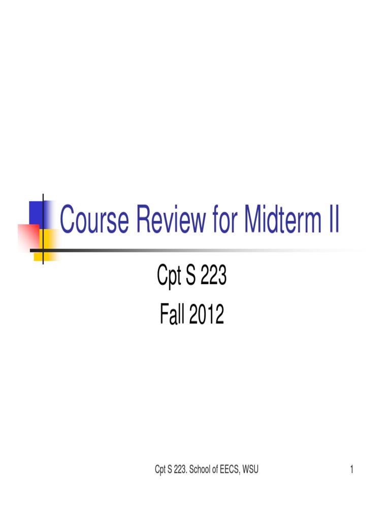 CourseReview Exam2 | PDF | Algorithms | Algorithms And Data Structures