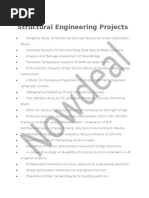 M. Tech Project List | PDF | Earthquake Engineering | Concrete