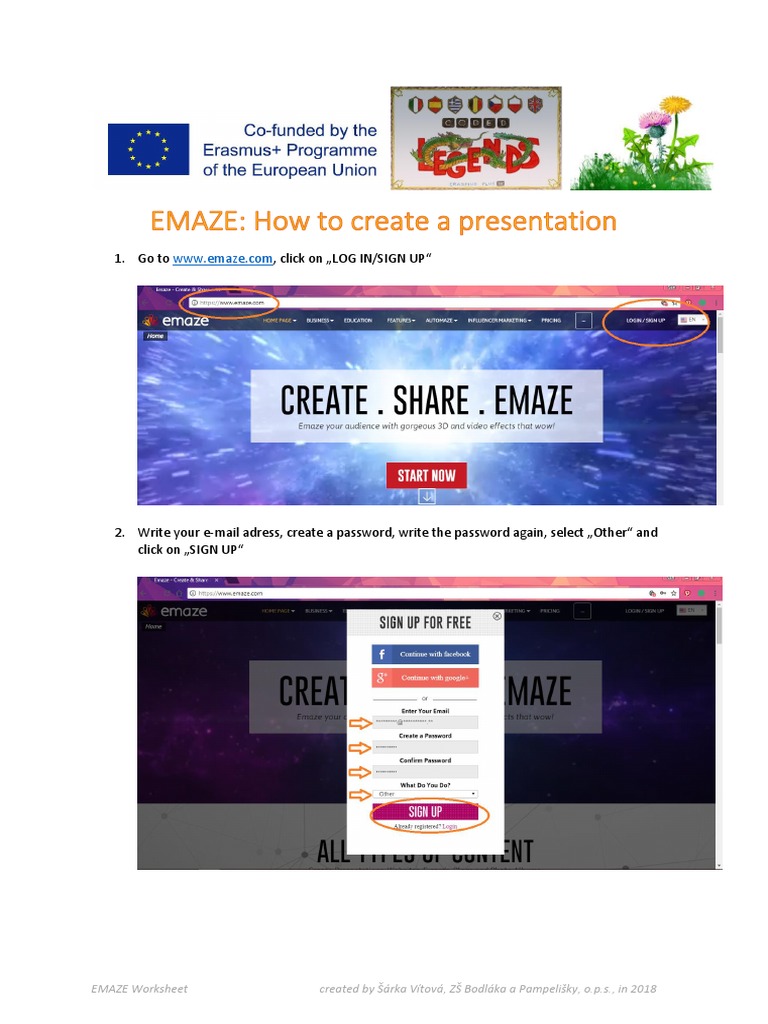 How To Create A Presentation in Emaze | PDF | System Software | Software