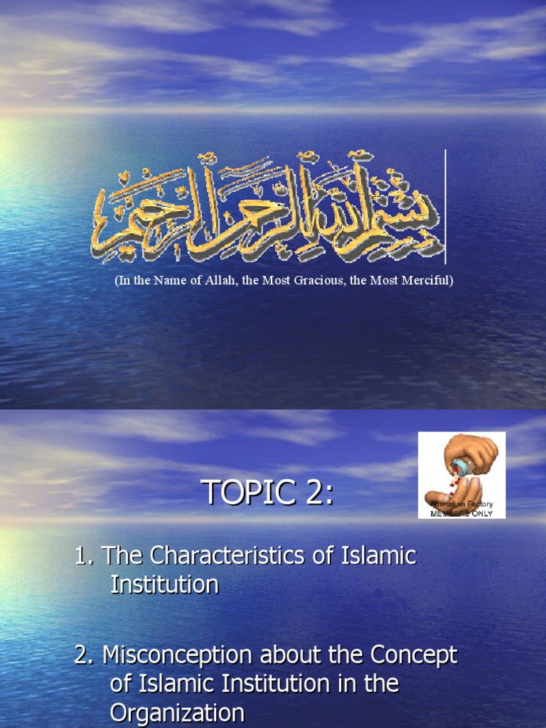 Characteristics of Islamic Institutions | PDF | Abrahamic Religions ...