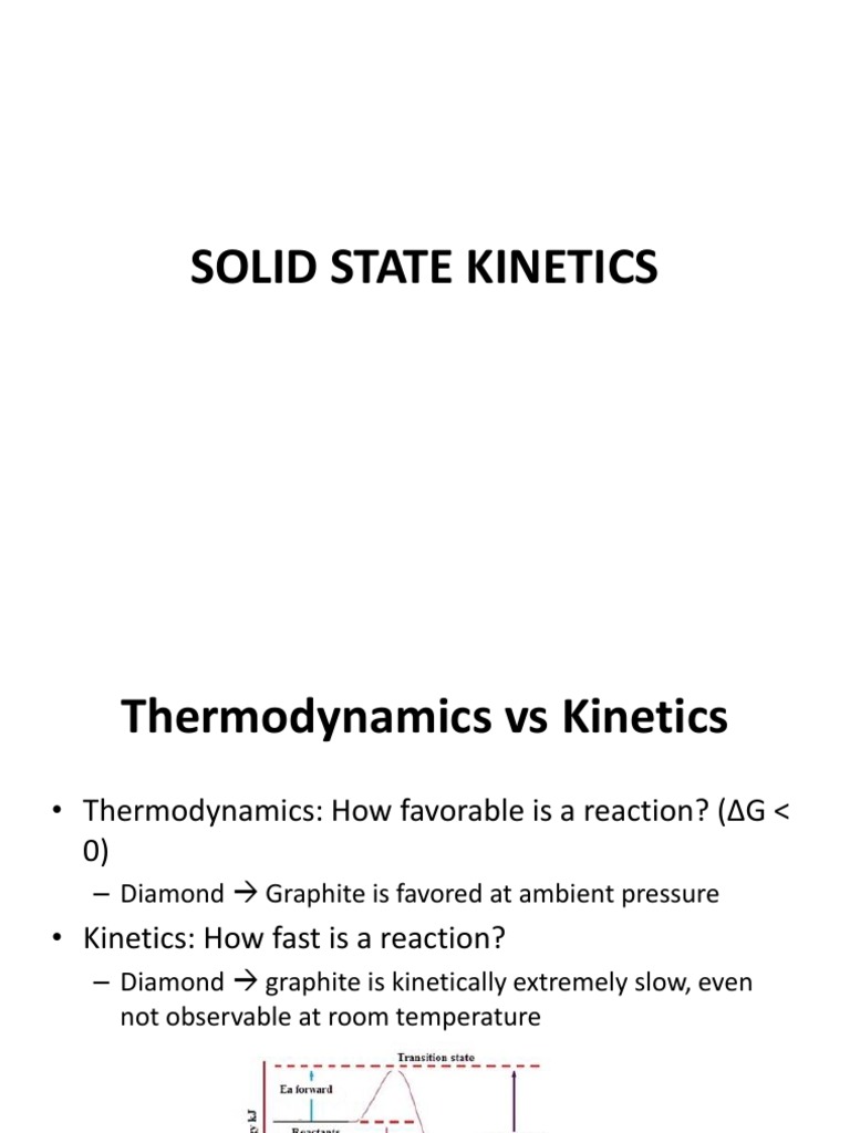 Solid State Kinetics | PDF | Chemical Kinetics | Solid State Chemistry
