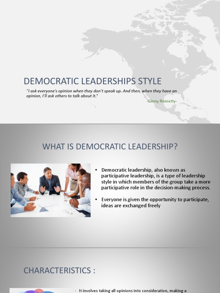 Democratic Leaderships Style | PDF | Leadership | Business