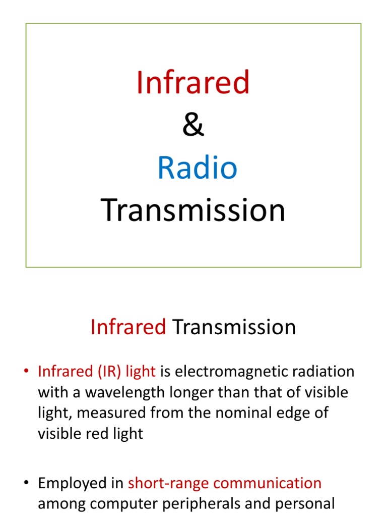 Infrared Vs Radio | PDF | Radio | Infrared