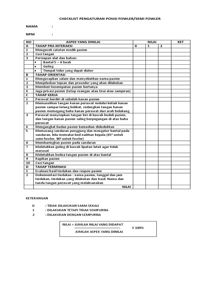 Checklist Mobilisasi | PDF