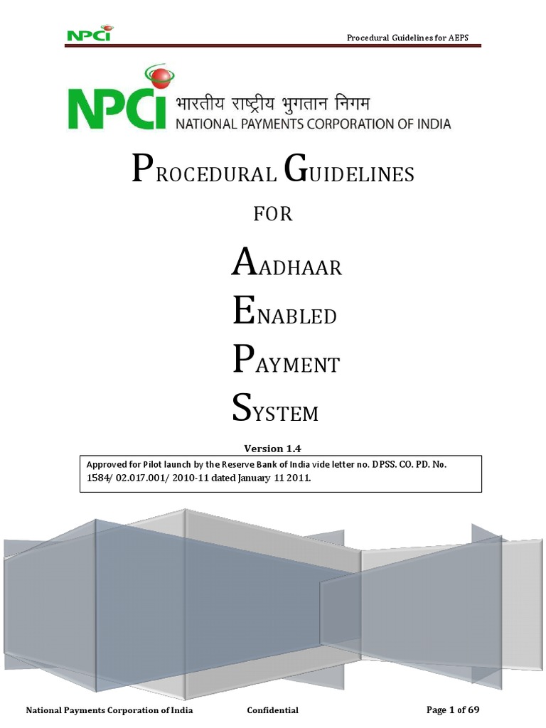 Procedural Guidelines1 | PDF | Debit Card | Reserve Bank Of India