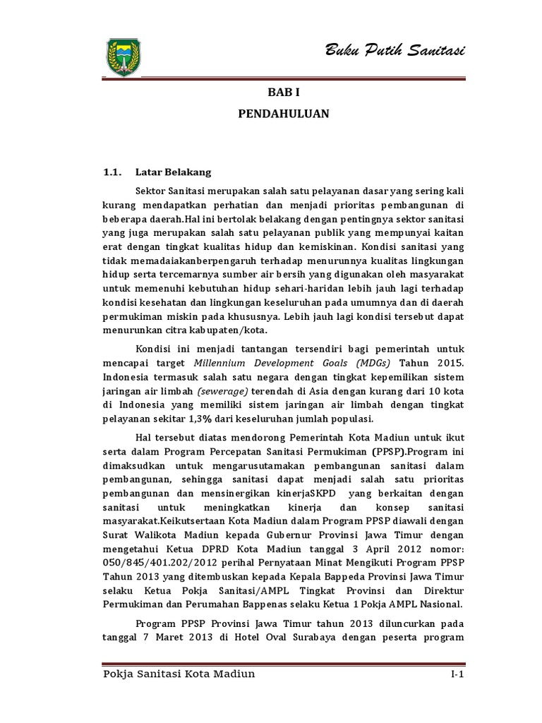 Bps Kota Madiun Bab 1 | PDF