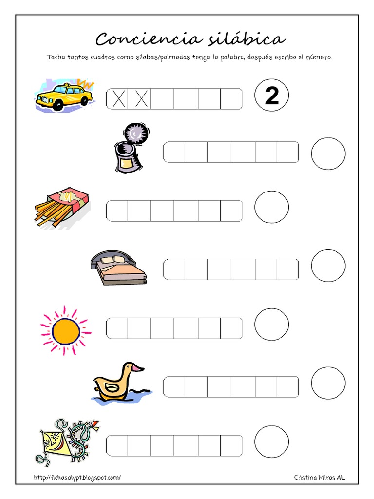 Actividades de Conciencia Silábica | PDF | Sílaba | Habla