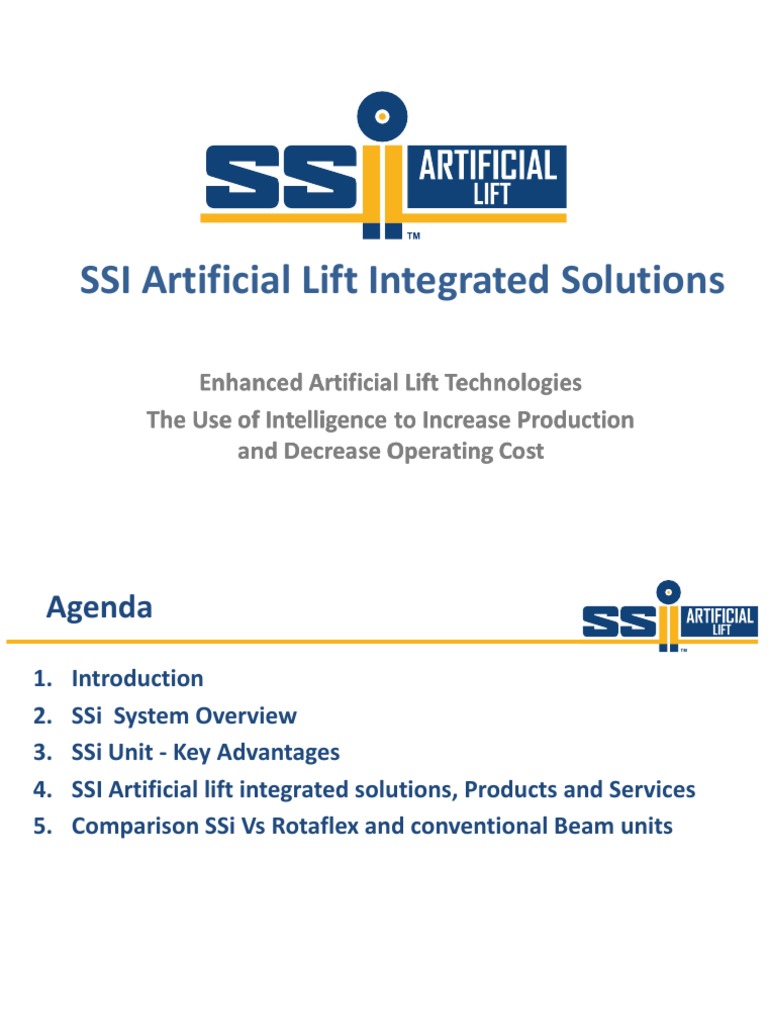 SSI Artificial Lift Integrated Solutions | PDF | Pump | Crane (Machine)