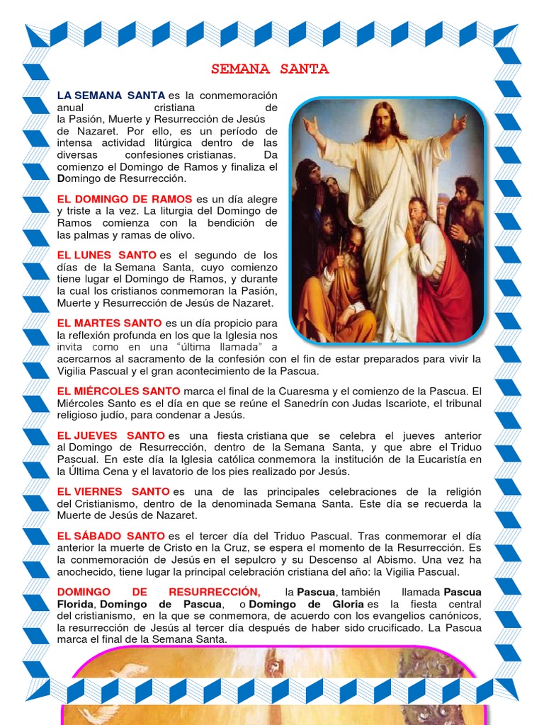 Periodico Mural Semana Santa | PDF | Pascua de Resurrección | Liturgia ...