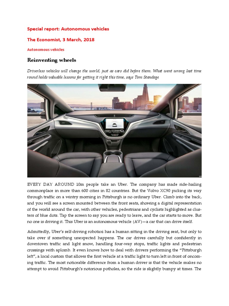 Special Report Automous Vehicles | PDF | Autonomous Car | Waymo