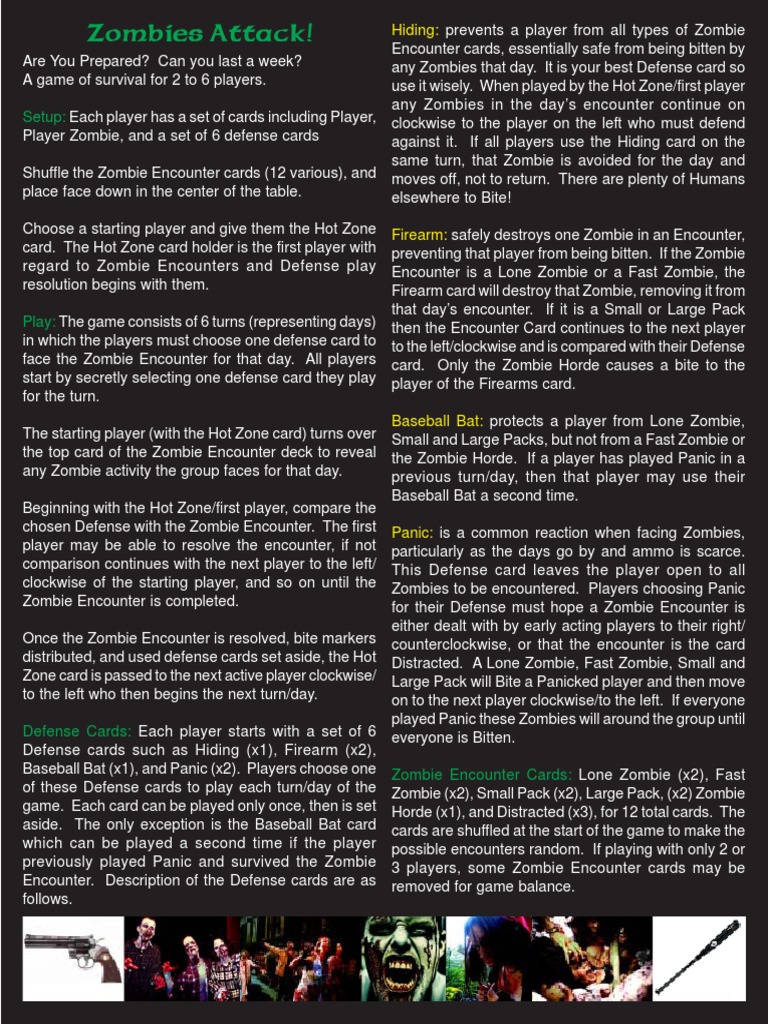 Zombies Attack | PDF | Leisure | Sports
