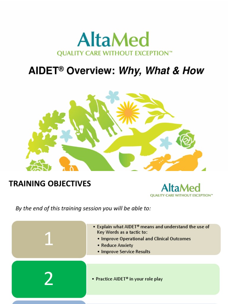 AIDET Training Presentation1 | PDF | Patient | Neuroscience