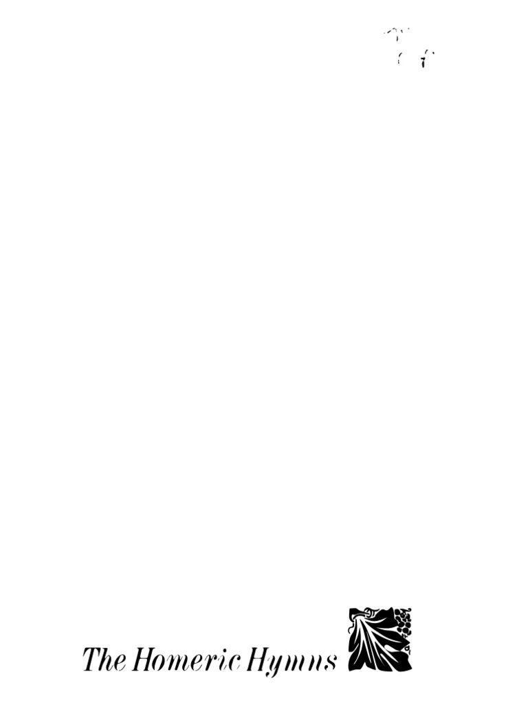 The Homeric Hymns: A Study | PDF | Persephone | Poetry