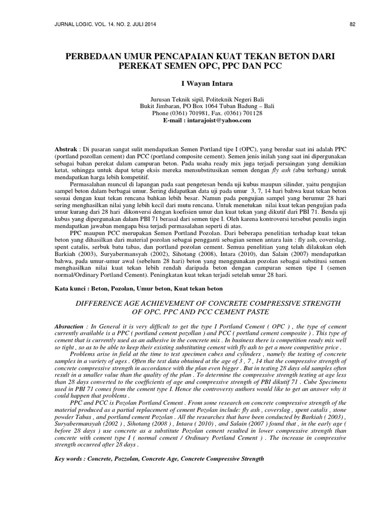 Semen Opc PCC PPC | PDF