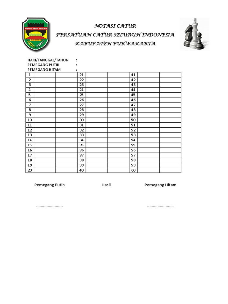Notasi Catur | PDF