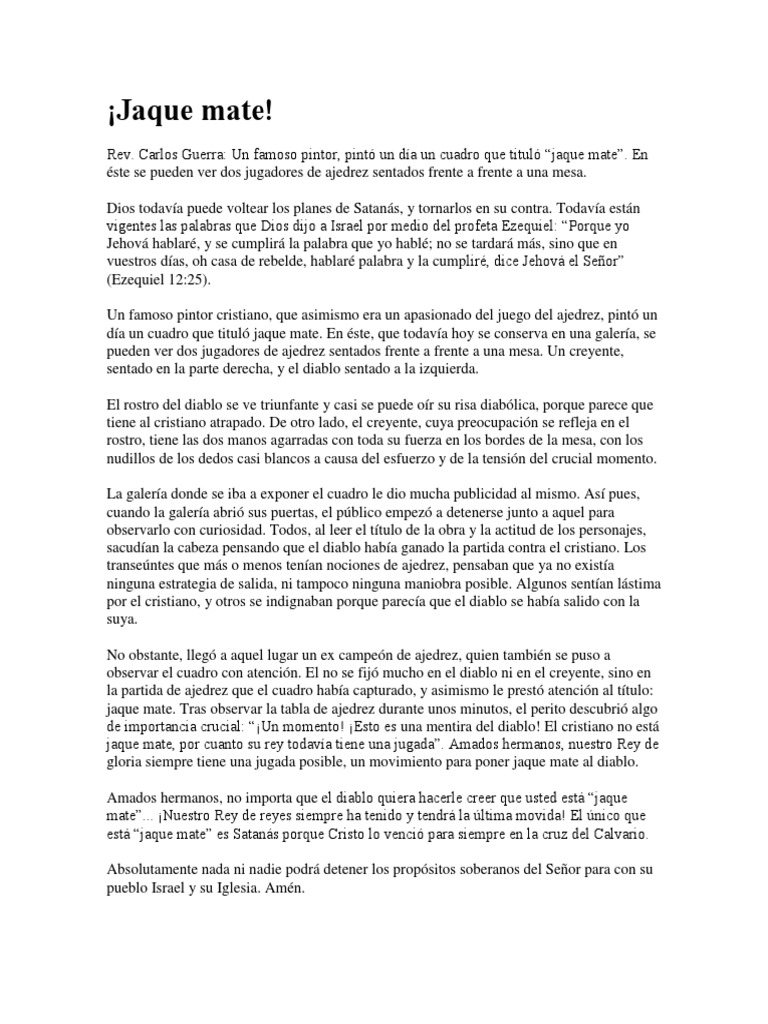 Jaque Mate | PDF | Ajedrez | Diablo