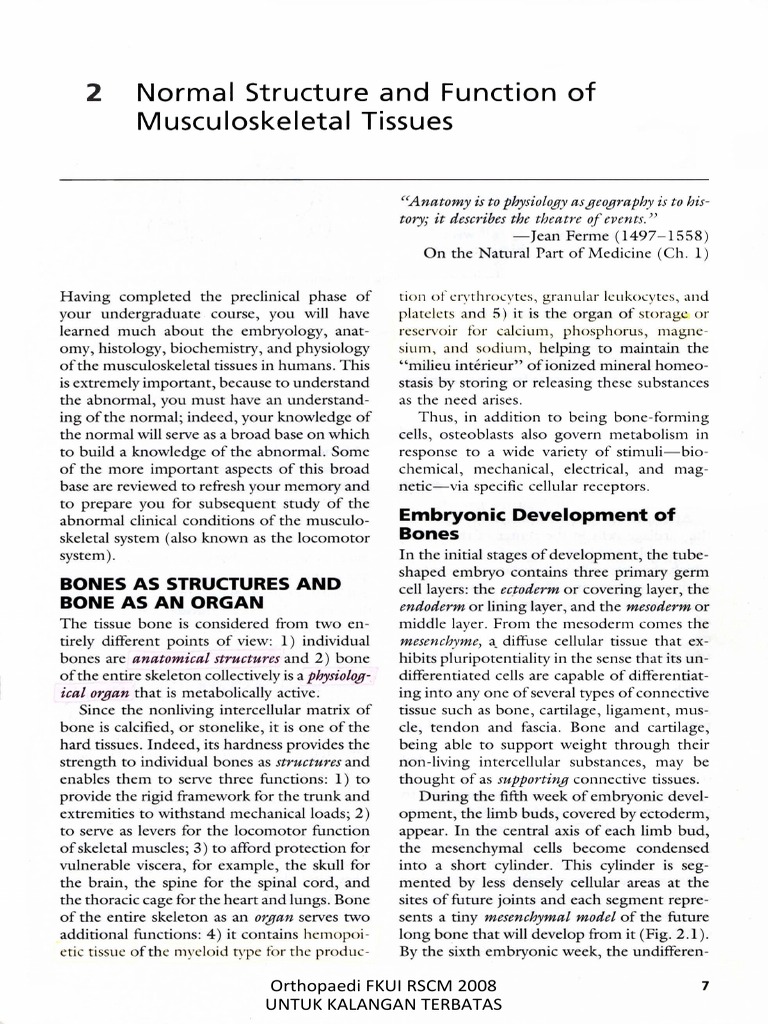 Salter Bab 02 Normal Structure and PDF | PDF