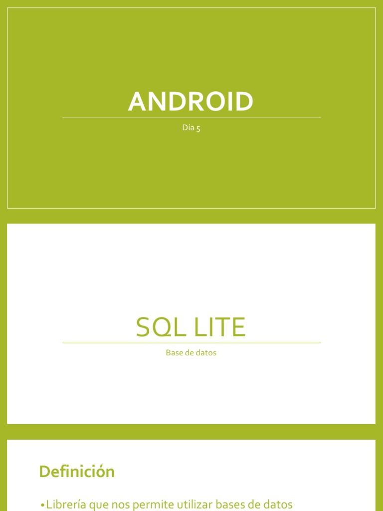 Android SQLite | PDF | SQL | Bases de datos