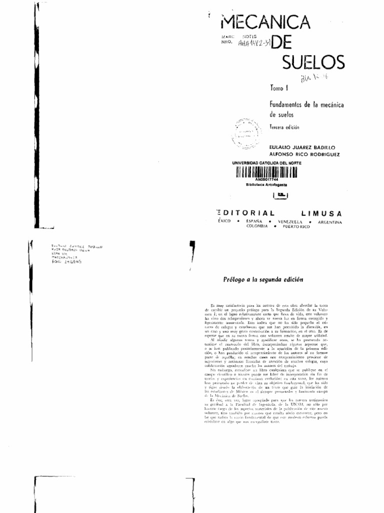 Mecanica de Suelos Juarez Badillo Vol 1 PDF | Descargar gratis PDF ...