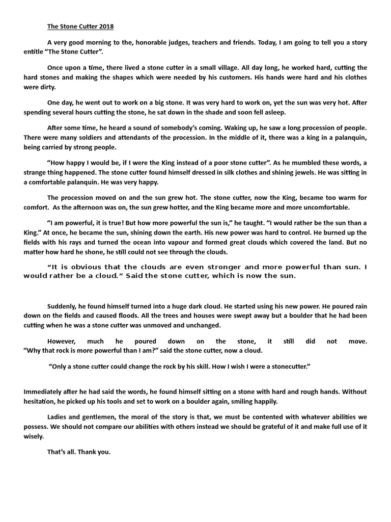 Story Telling Text 2018 | PDF