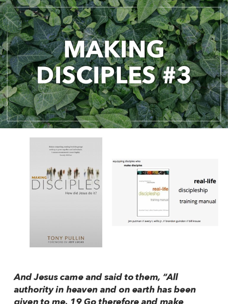 Making Disciples 3 | PDF | Disciple (Christianity) | John The Baptist