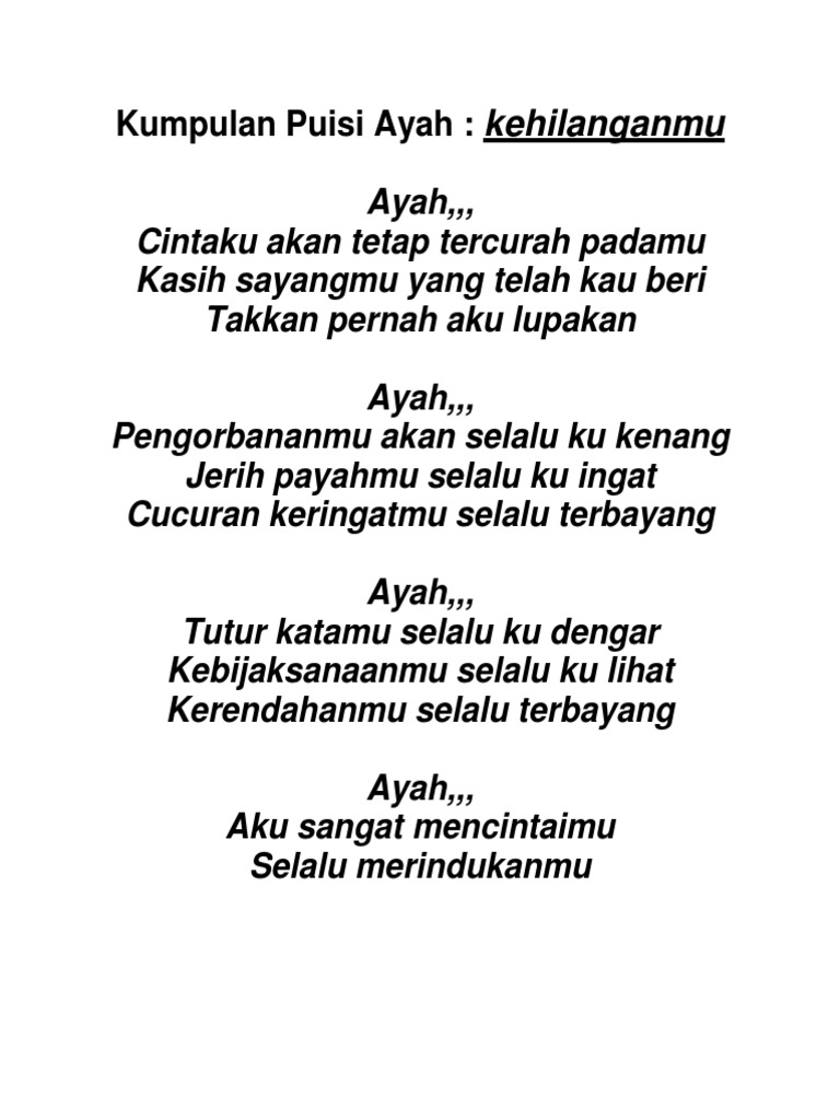 Puisi Ayah | PDF
