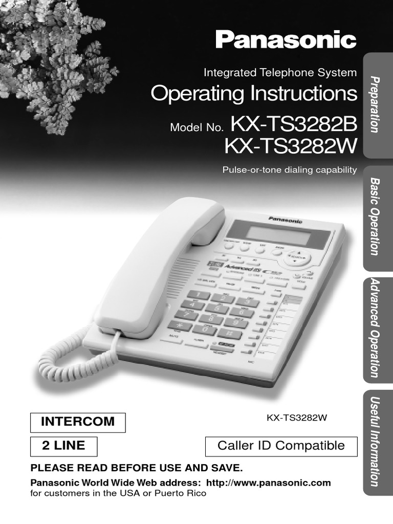 Telecom System KXTS3282 PDF | PDF | Telephone | Ac Power Plugs And Sockets