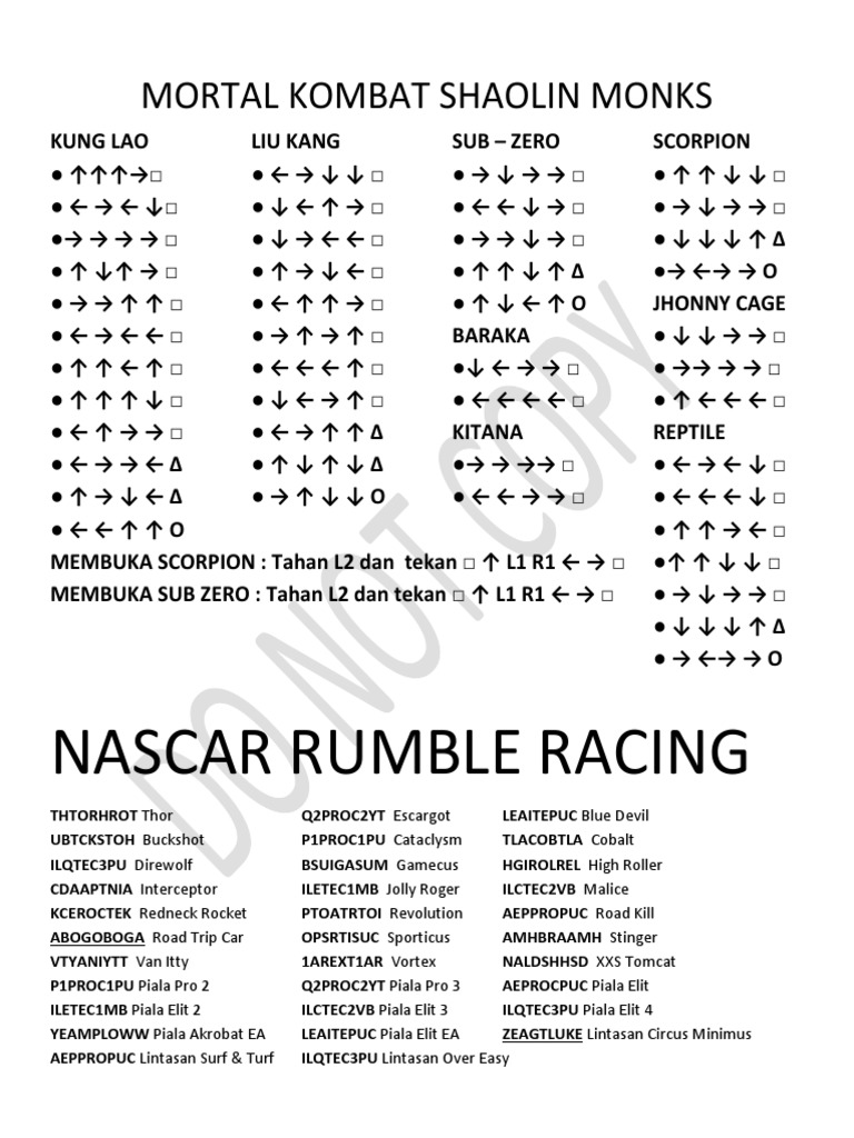 Mortal Kombat Shaolin Monks | PDF
