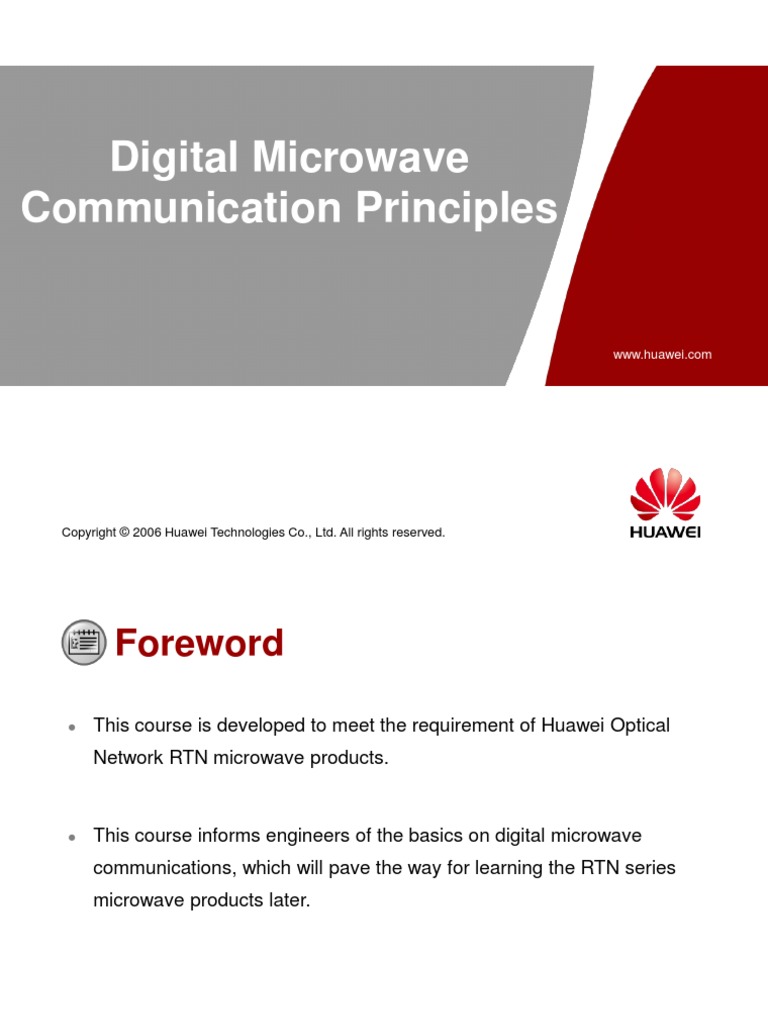 Digital MW Communication Principle | PDF | Modulation | Radio Propagation