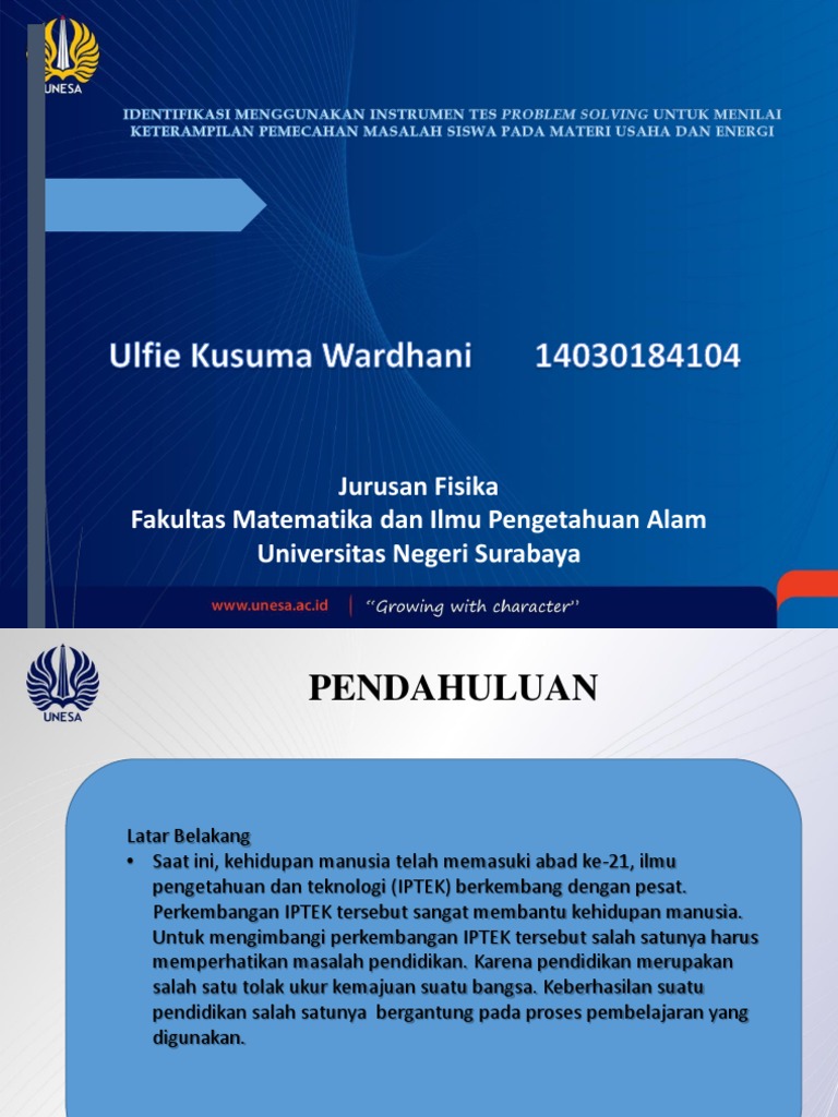 Template PPT Fisika Unesa | PDF