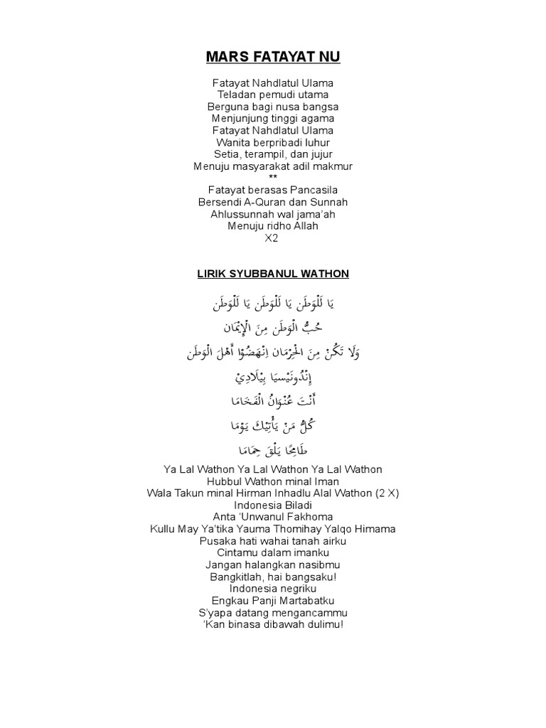 Mars Fatayat Nu | PDF