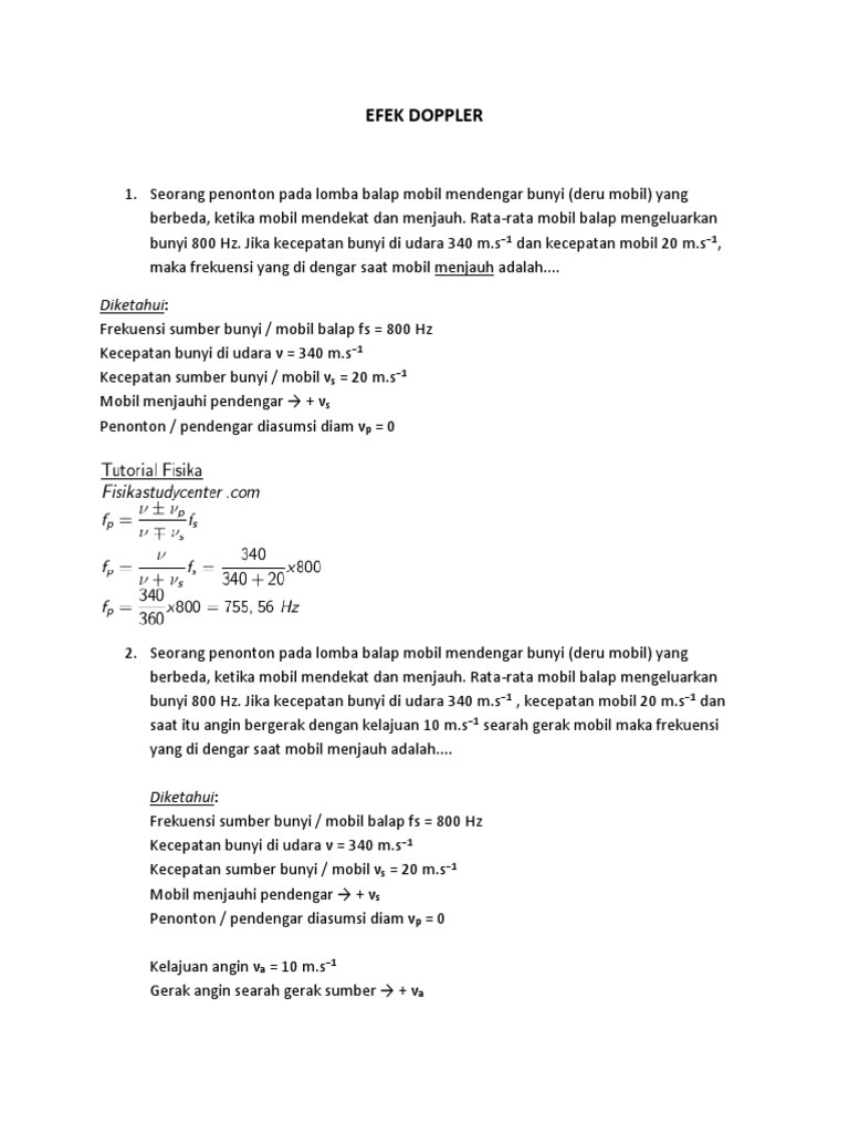 Efek Doppler | PDF
